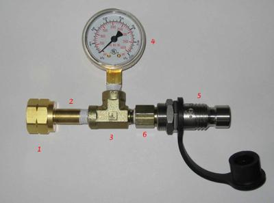 CNG Adapter to refuel CNG tanks from CNG vehicle refuelling pump ...