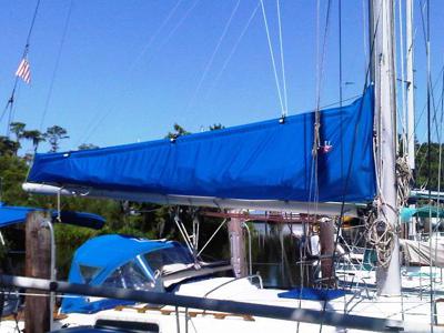 Stack Pack Mainsail Handling System | Morgan 38 Sailboat Forum