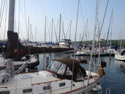 Stack Pack Mainsail Handling System | Morgan 38 Sailboat Forum