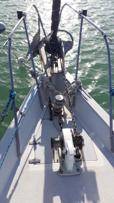 Lowering the anchor locker drain | Morgan 38 Sailboat Forum