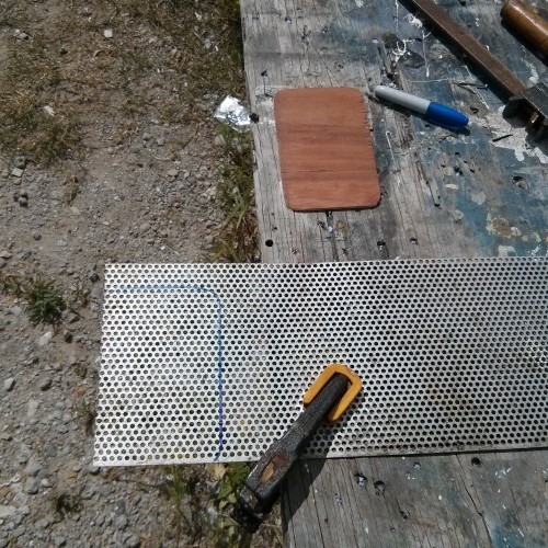 Fabricating new screens for deck and cockpit drains | Morgan 38 ...