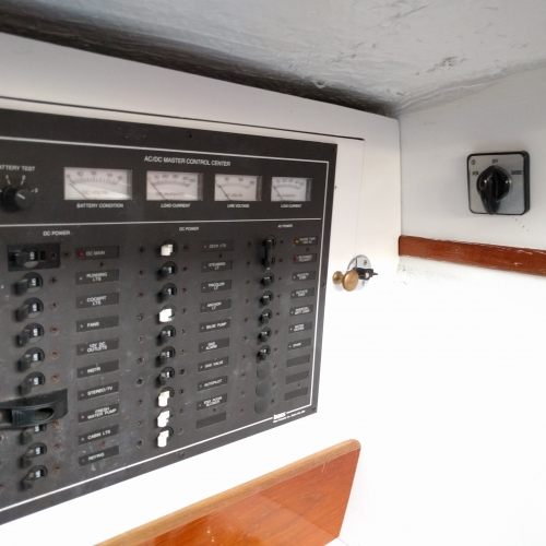New electrical panel and AC source selector switch at Nav Station ...