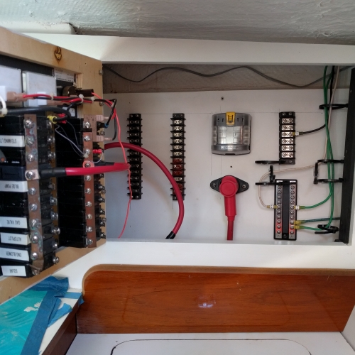 beginning new electrical panel wiring with AC circuits | Morgan 38 ...